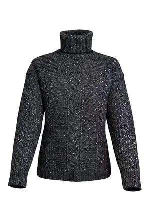 Max Mara Cable-knit Roll-neck Sweater - Grey