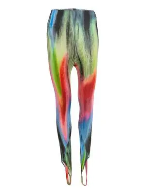 Attico Jamie Stirrups Leggings - Red