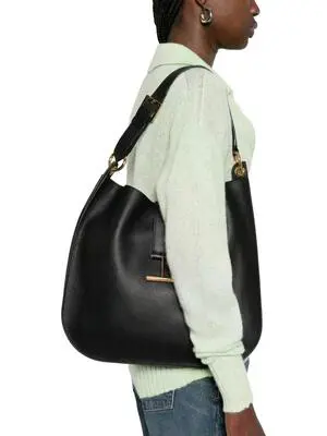 TOM FORD Tara T-bar Leather Shoulder Bag - Black
