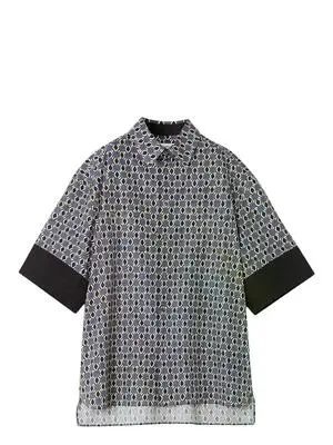 LANVIN Geometric-print Shirt - Blue