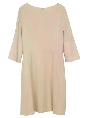 Goat Crew-neck Midi Dress With Flared Sleeves - Neutrals