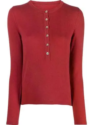 FORTELA Cashmere Long-sleeved Top - Red