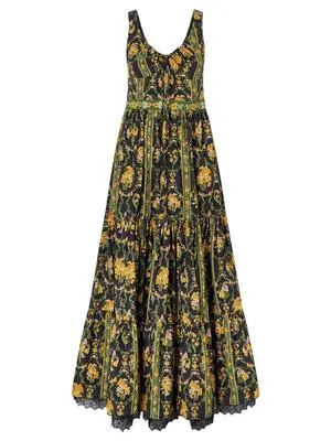 Agua Bendita Azulejo Cordillera Tiered Maxi Dress - Multi