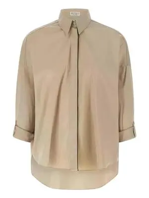 Brunello Cucinelli Cotton Button Shirt - Neutrals