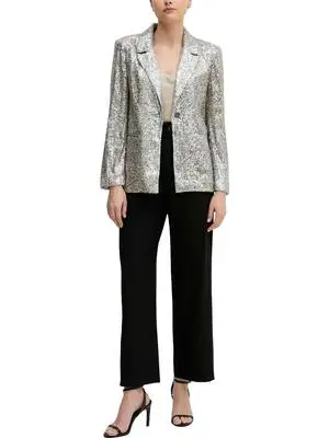 HOSS INTROPIA Emilia Sequin-embellished Blazer - Silver
