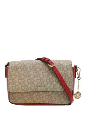 Dkny Cross Body Bag With Charm Detail - Neutrals