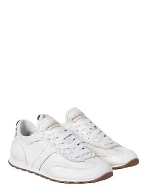 Brunello Cucinelli Brunello Cucinelli Lace-Up Leather Sneakers White