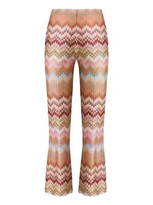 Missoni Zig-zag Knit Trousers - Brown