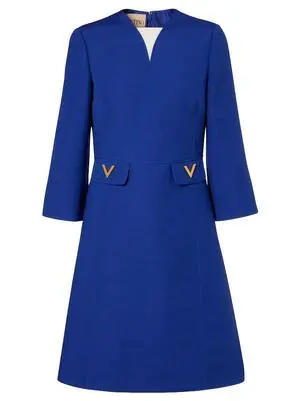 Valentino Garavani Crepe Couture Mini Dress - Blue