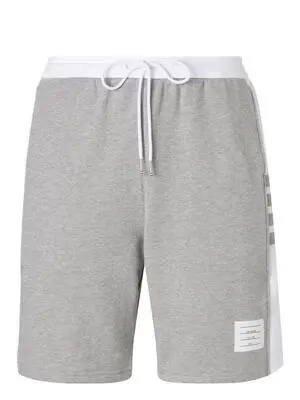 Thom Browne 4-bar Cotton Jersey Shorts - Grey