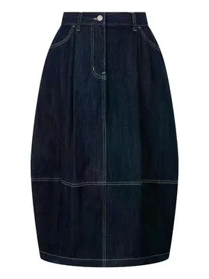 STUDIO TOMBOY Denim Balloon Midi Skirt - Blue