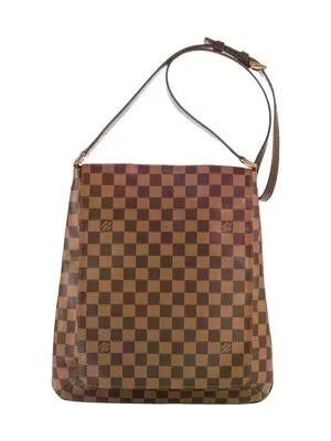 LOUIS VUITTON Damier Azur Checked Shoulder Bag - Brown