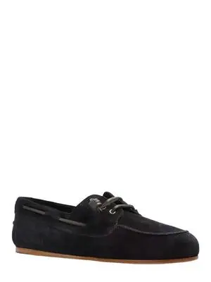 Dsquared2 Suede Boat Shoes With Lace-up Fastening - Blue