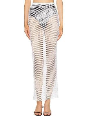 SEV Sequin Mesh Skirt - Ivory