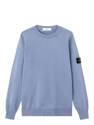 Stone Island Stone Island Logo-Badge Crewneck Sweatshirt Blue