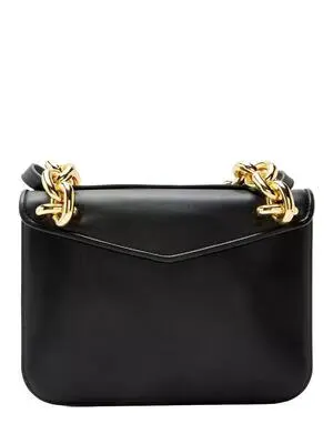 Bottega Veneta Mount Leather Chain-strap Shoulder Bag - Black