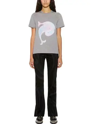 Emilio Pucci Logo Print Cotton T-shirt - Grey