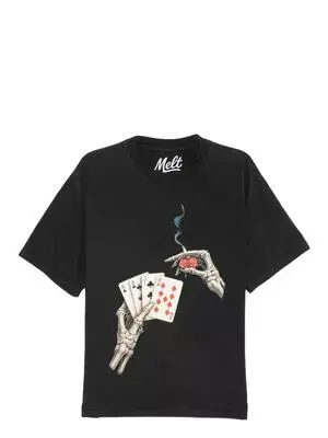 MELT Graphic-print Round-neck T-shirt - Black