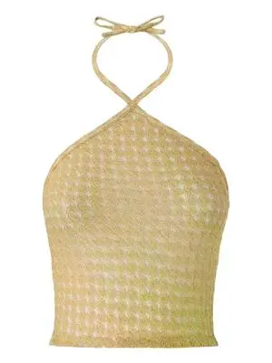Missoni Missoni Crochet Halterneck Top Neutrals