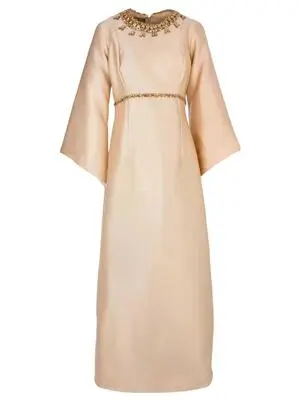 BARUNI Sahara Embellished Maxi Dress - Neutrals