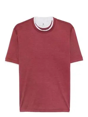Brunello Cucinelli Crew-neck T-shirt - Red