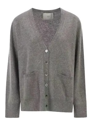 VANISE V-neck Cashmere Cardigan - Grey