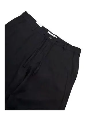 SELECTED Drawstring Trousers - Black
