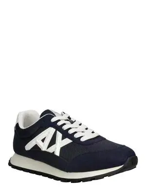 Armani Exchange Logo Detail Sneakers - Blue