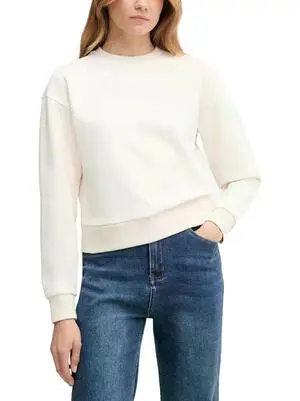 Armani Exchange Ribbed Cuffs Sweatshirt - Neutrals