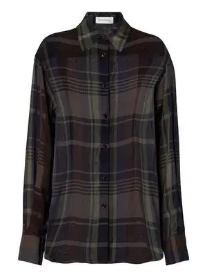 THE FRANKIE SHOP Peri Sheer Plaid Shirt - Multicoloured