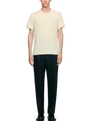 Sandro T-shirt With Heart Patch Yellow