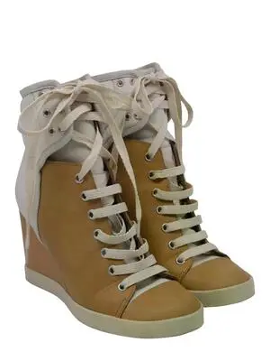 See By Chloé Wedge-heel High-top Sneakers - Brown