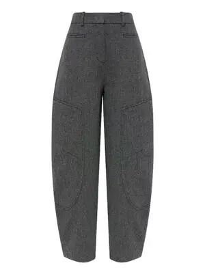 GANNI Paneled Pocket Trousers - Grey