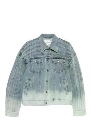 FENG CHEN WANG Denim Jacket With Panelled Construction - Blue