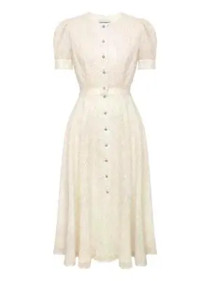 POST MERIDIEM Buttoned Midi Dress - Neutrals