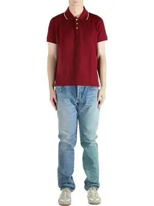 Saint Laurent Cassandre Polo Shirt - Red