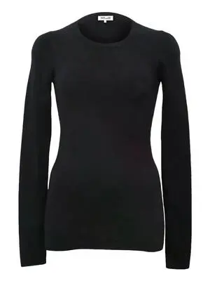Diane Von Furstenberg Wool Cut-out Detail Long Sleeve Sweater - Black