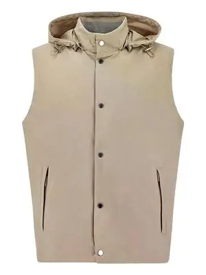 Paul & Shark Hooded Ultralight Vest - Neutrals