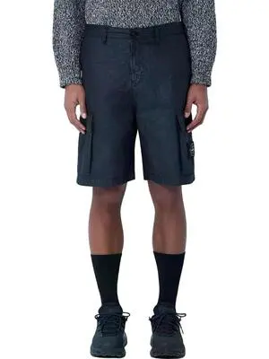 Stone Island Cargo Logo Shorts - Black