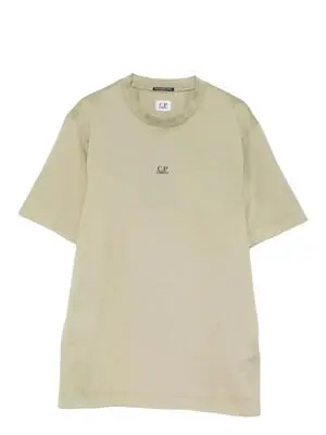 C.P. COMPANY Mercerized Jersey Short Sleeve T-shirt Neutrals