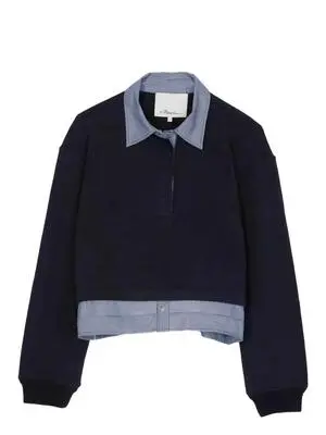 3.1 Phillip Lim Long-sleeves Polo Top - Blue