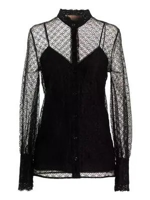 GUCCI Gucci Geometric Lace Long Sleeve Shirt