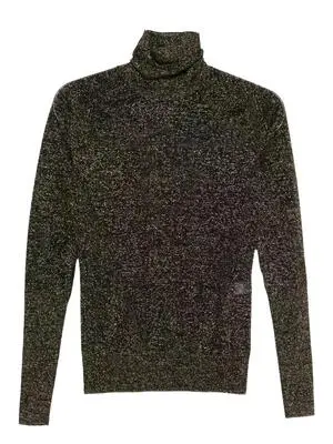 JOSEPH Leblanc Metallic Effect Roll Neck Sweater - Black