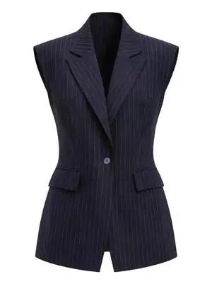 Cynthia Rowley Oversized Double-breasted Gilet - Blue