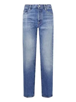 FRAME Essential Recycled Mid-rise Straight-leg Jeans - Blue