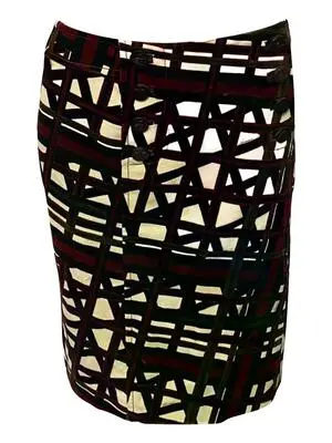 Gucci Fantasy Tartan Button Skirt - Red