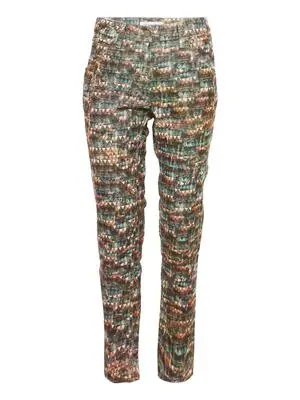MARANT ETOILE Printed Corduroy Slim Trousers - Brown