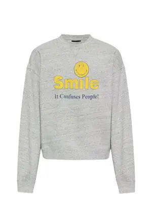 Dsquared2 Smile-print Cotton Sweatshirt - Grey