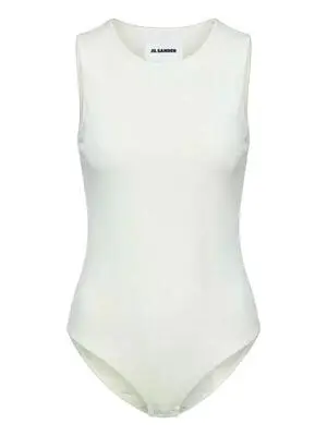 JIL SANDER Sleeveless Round Neck Bodysuit - Neutrals