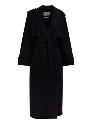 IVY OAK Button Belted Coat - Blue